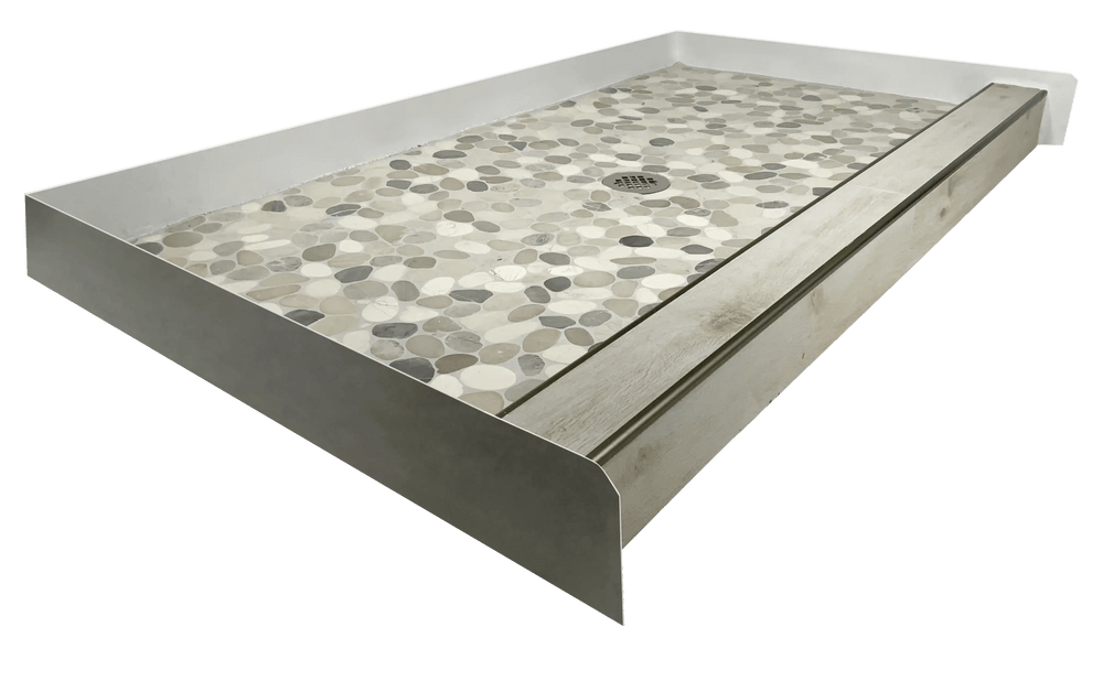 Beach-Inspired Pebble Shower Pan – Castaway Collection by Muraflo