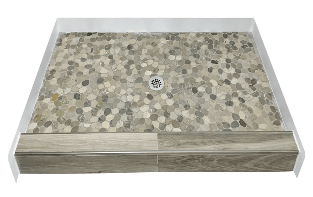 Coastal-Inspired Pebble Shower Pan – Castaway Collection by Muraflo